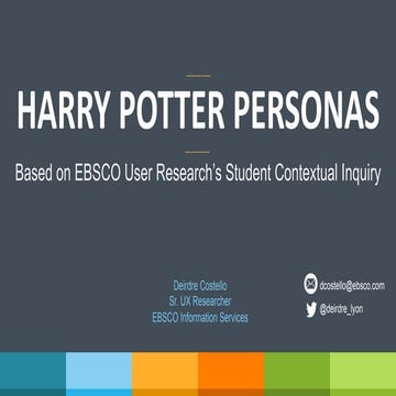 Harry Potter Student Personas | PDF