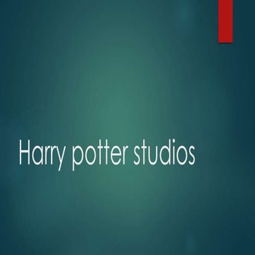Harry potter studios | PPT