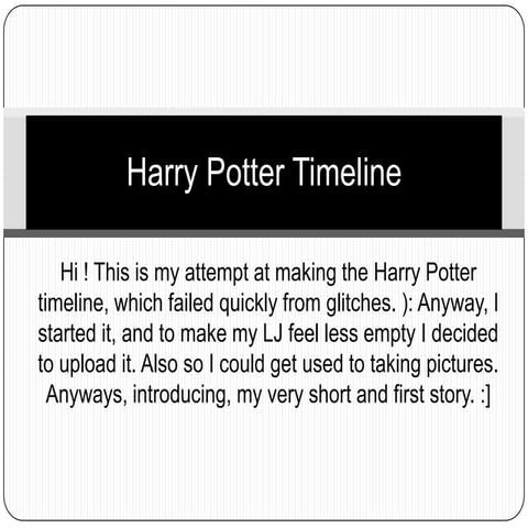 Harry Potter Timeline | PPTX