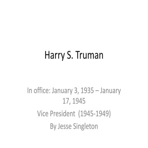 Harry s. truman | PPTX