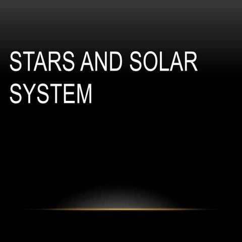 Stars and the solar system | PPTX