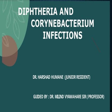 Corynebacterium diphtheria and other coryneforms | PPTX
