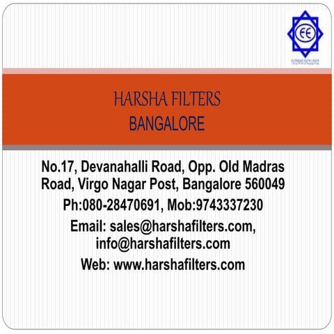 Harsha filters back washable filters | PPTX
