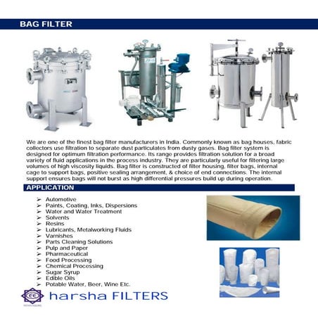 Harsha filters catalog | PDF