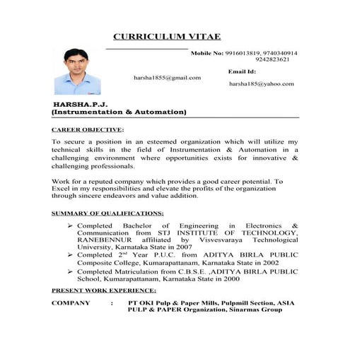 Harsha resume | PDF