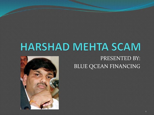 Harshad mehta scam (1992) | PPTX