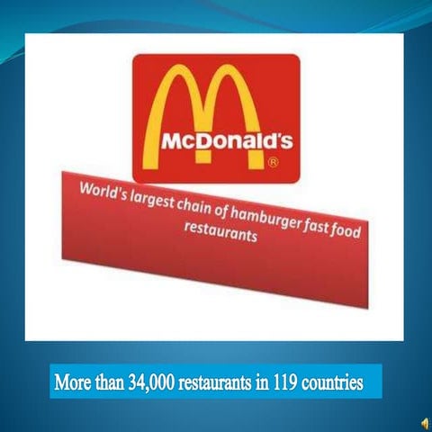 Mc donalds - An analysis | PPTX