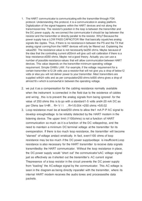 Hart protocol | PPTX | Computer Networking | Computing