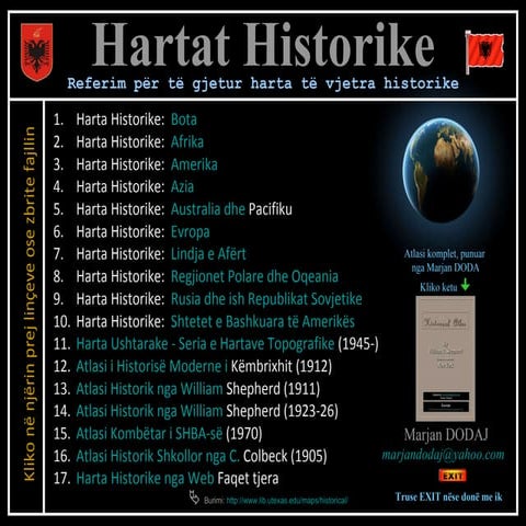 Harta Historike - Referim per te gjetur harta te vjetra historike + nje ...