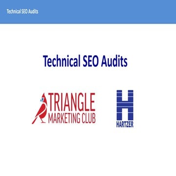 Technical SEO Audits - SEO Consultant Bill Hartzer - Triangle Marketing ...