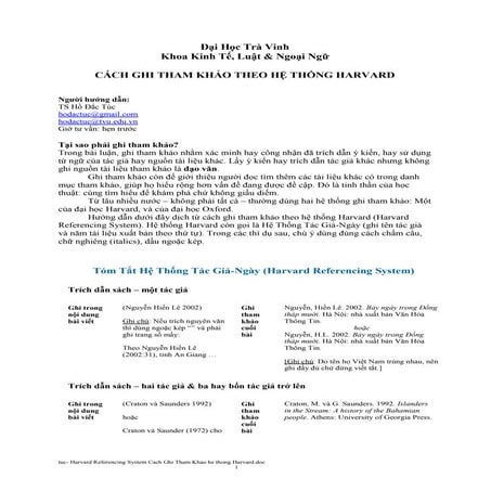 Harvard referencing-system-cach-ghi-tham-khao-he-thong-harvard | PDF