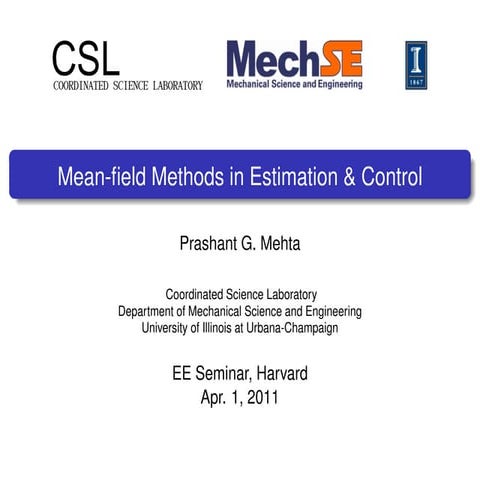 Mean-field Methods in Estimation & Control | PDF