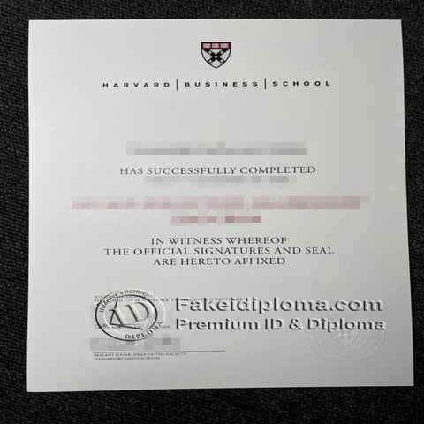 Harvard Business School diploma