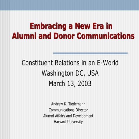Alumni Engagement Plan | PPT