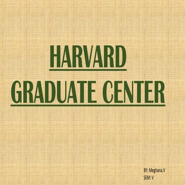 Harvard graduate center | PPT