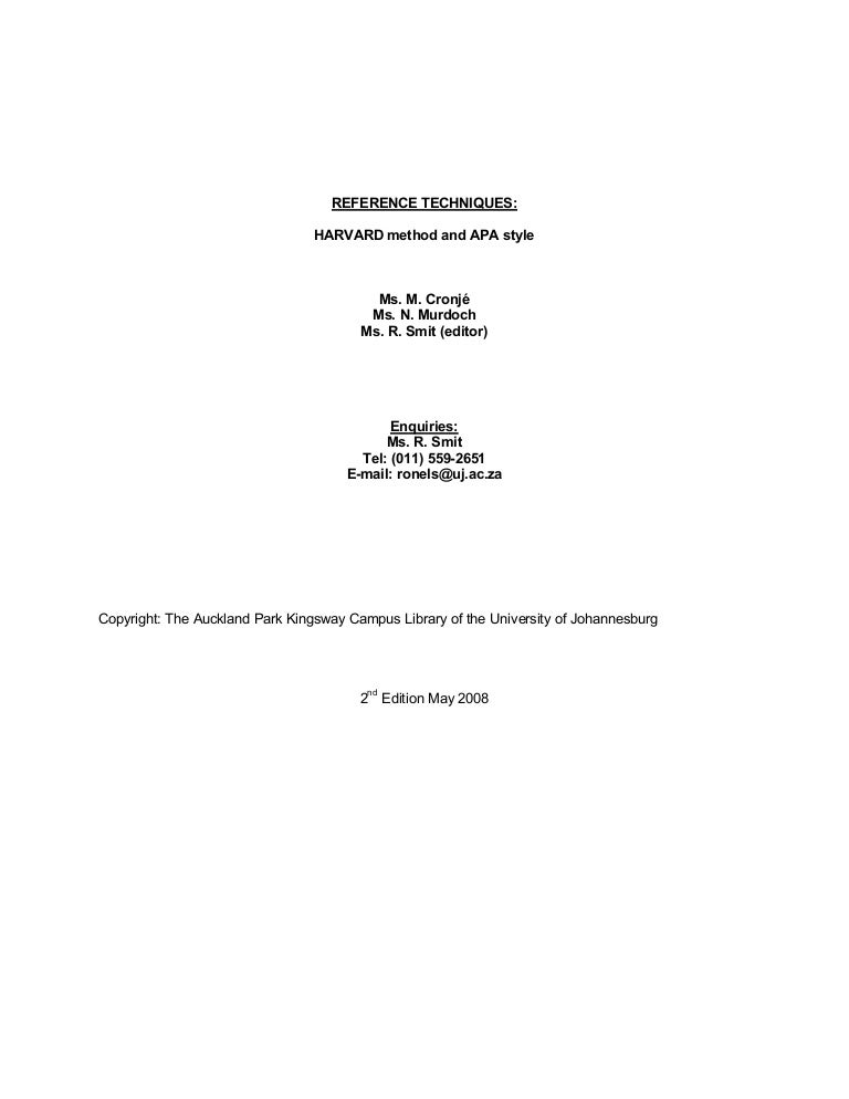 Harvard method style(1)