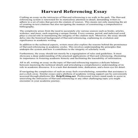Harvard Referencing Essay. Jackies Point of View: Harvard Referencing ...