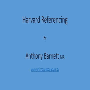 Harvard referencing powerpoint | PPTX