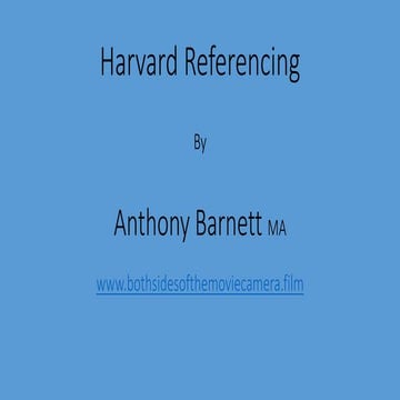 Harvard referencing powerpoint | PPT