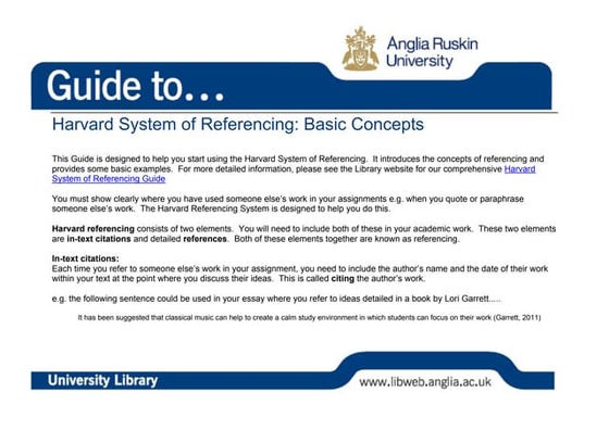 Harvard referencing | PDF
