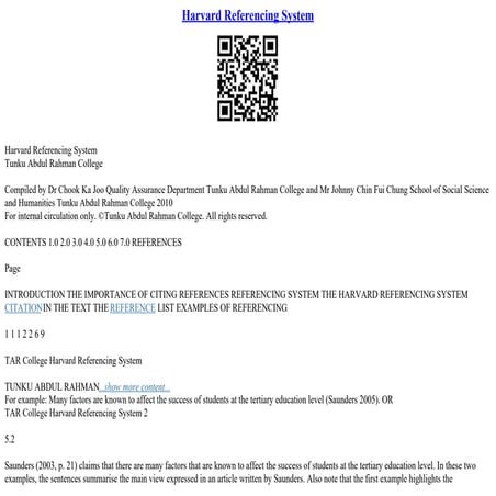 Harvard Referencing System | PPT