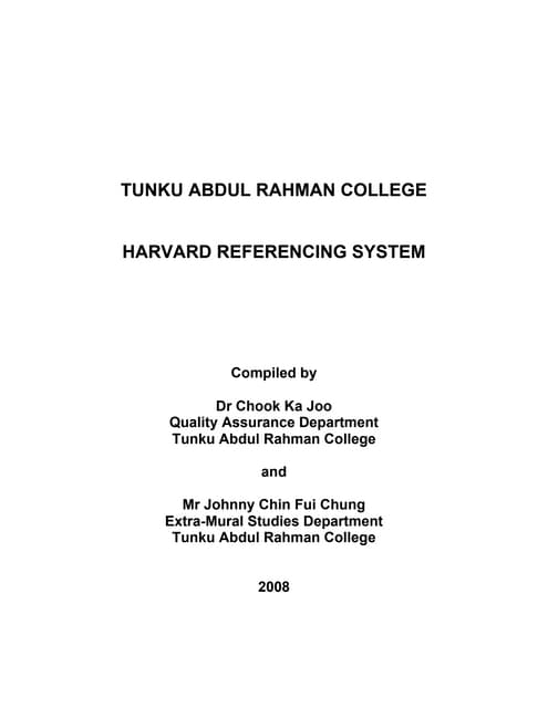 Harvard referencing | PDF