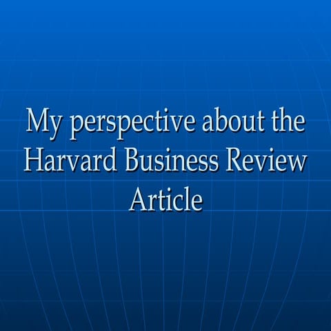 Harvard Review | PPT