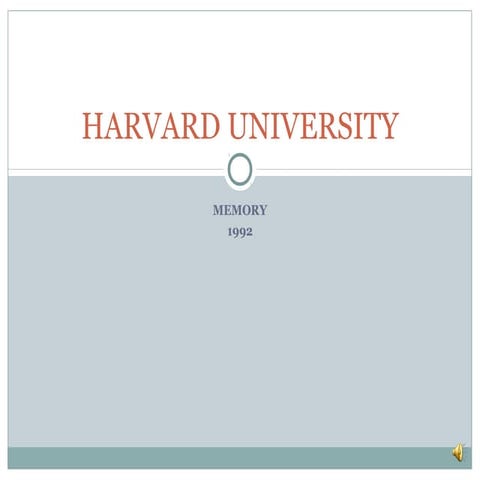 Harvard university 1992 | PPT