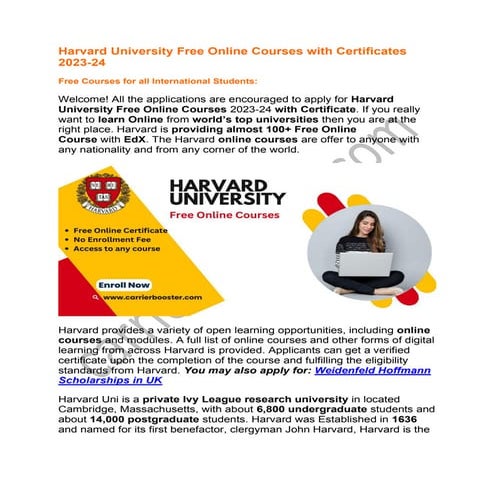 Harvard University Free Online Courses with Certificates.pdf
