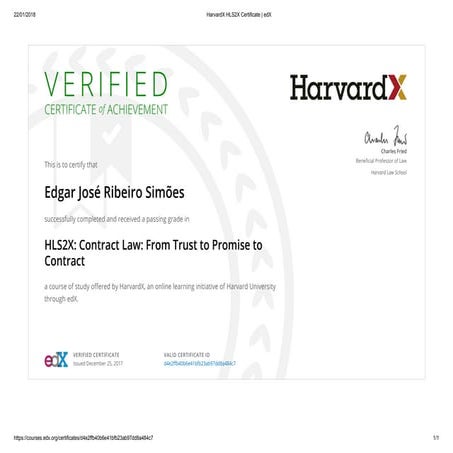 HarvardX - Contract Law | PDF