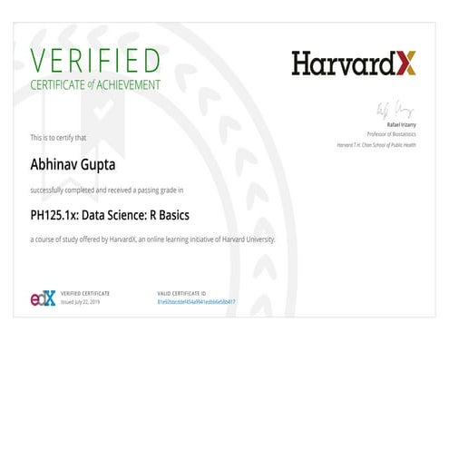 Harvard x ph125.1x certificate | PPT