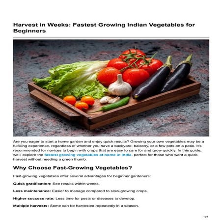 Harvest in Weeks Fastest Growing Indian Vegetables for Beginners.pdf