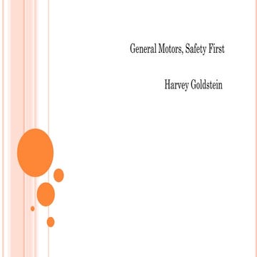 General Motors, Safety First | PPTX