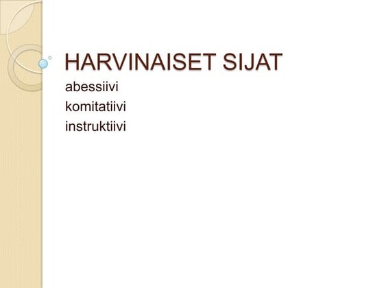 Substantiivit | PPT