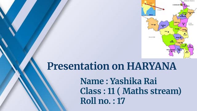 Presentation on Haryana | PPTX
