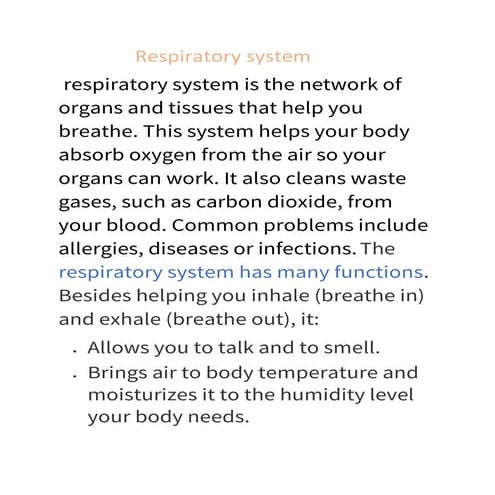 Respiratory System grade-9 Science-Quarter 1-week 1 | PPTX