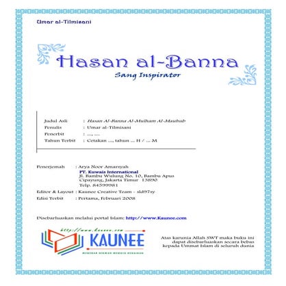Hasan al banna sang inspirator umar tilmisani | PDF