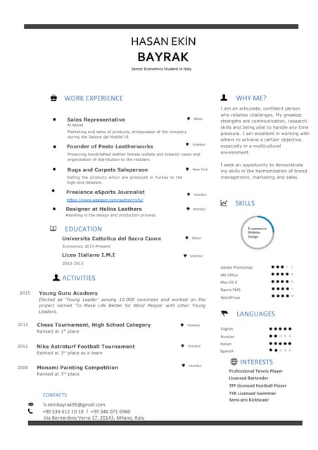 Hasan ekin bayrak curriculum vitae | PDF