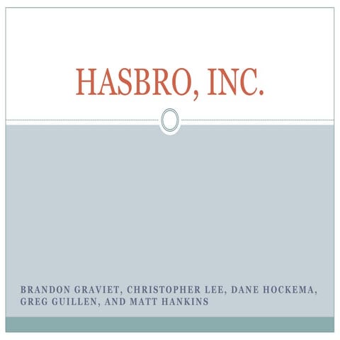 Hasbro | PPTX