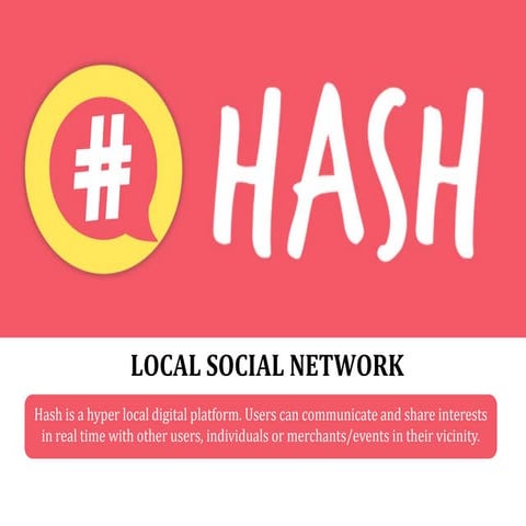Hash - Local Social Platform Investor Deck | PPT
