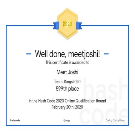 Hash Code 2020 | PPT