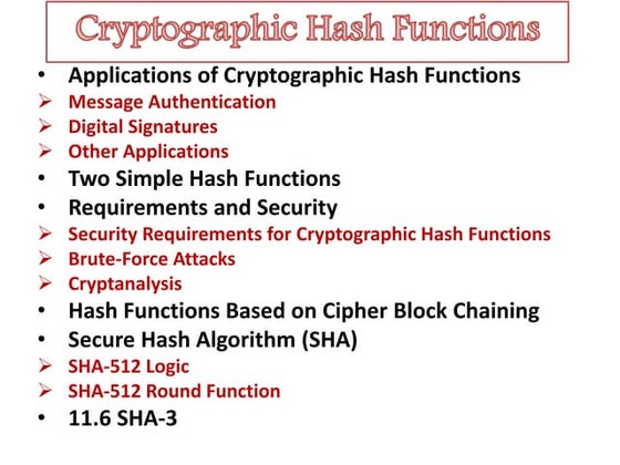 Secure Hash Algorithm Sha 512 Ppt 0609