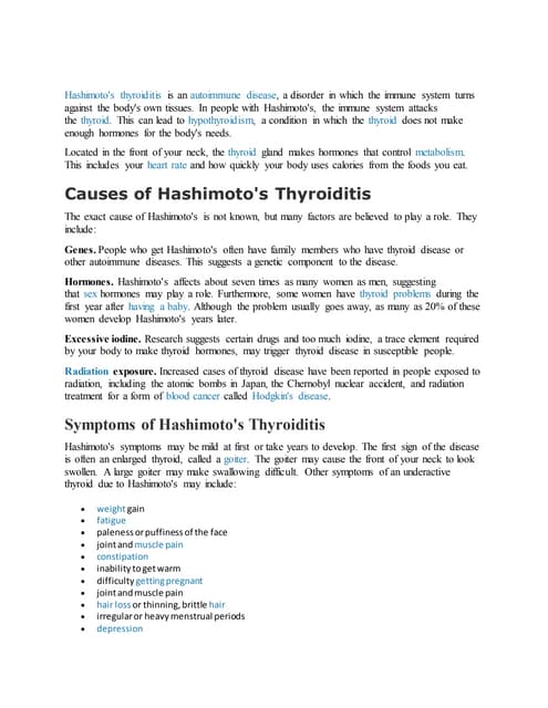Hashimoto’s thyroiditis | PPTX