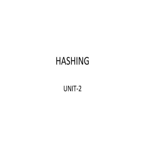 Hashingunit2pptx Databases Computer Software And Applications