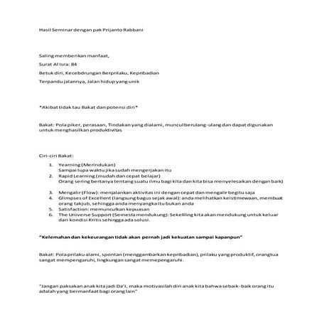 Hasil Seminar dengan pak Prijanto Rabbani AULA UA.docx