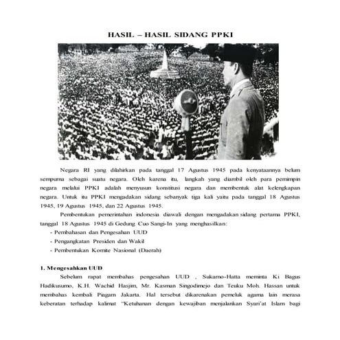 Hasil sidang ppki | DOCX