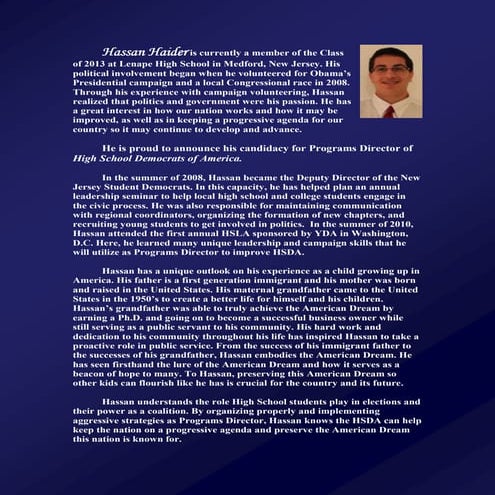 Hassan Haider of New Jersey | PDF