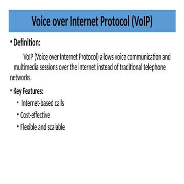 Voice over Internet Protocol (VoIP), SMS SERVICES, Message-Originated ...