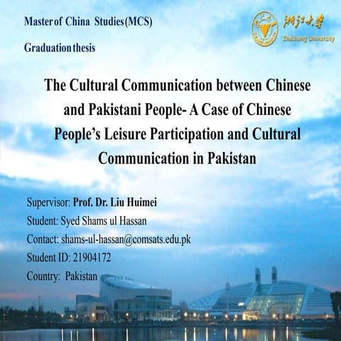 The Cultural Communication between Chinese and Pakistani People- A Case ...