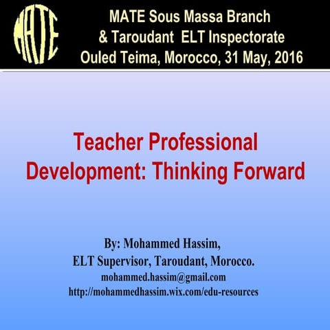 Hassim ouled teima presentation may2016 | PPT